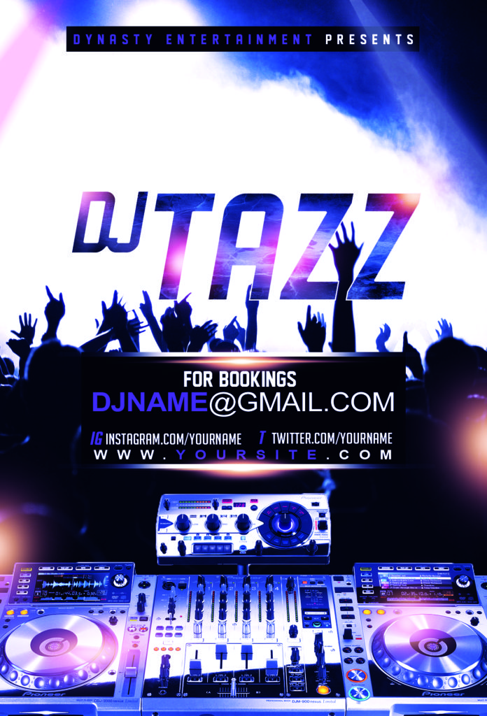 DJ Tazz Flyer Template - JAF Creative Studios