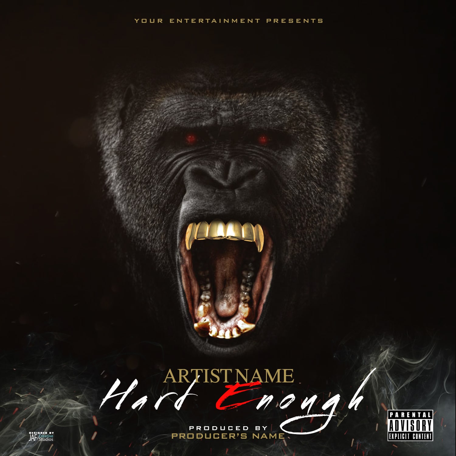 Hard Enough Single Cover Template - JAF Creative Studios